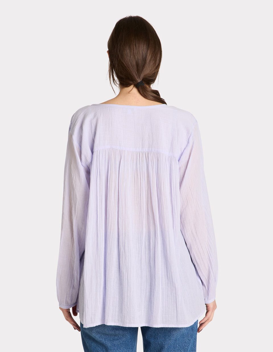 Blouse boutonnée col rond - violet | celio be camaïeu