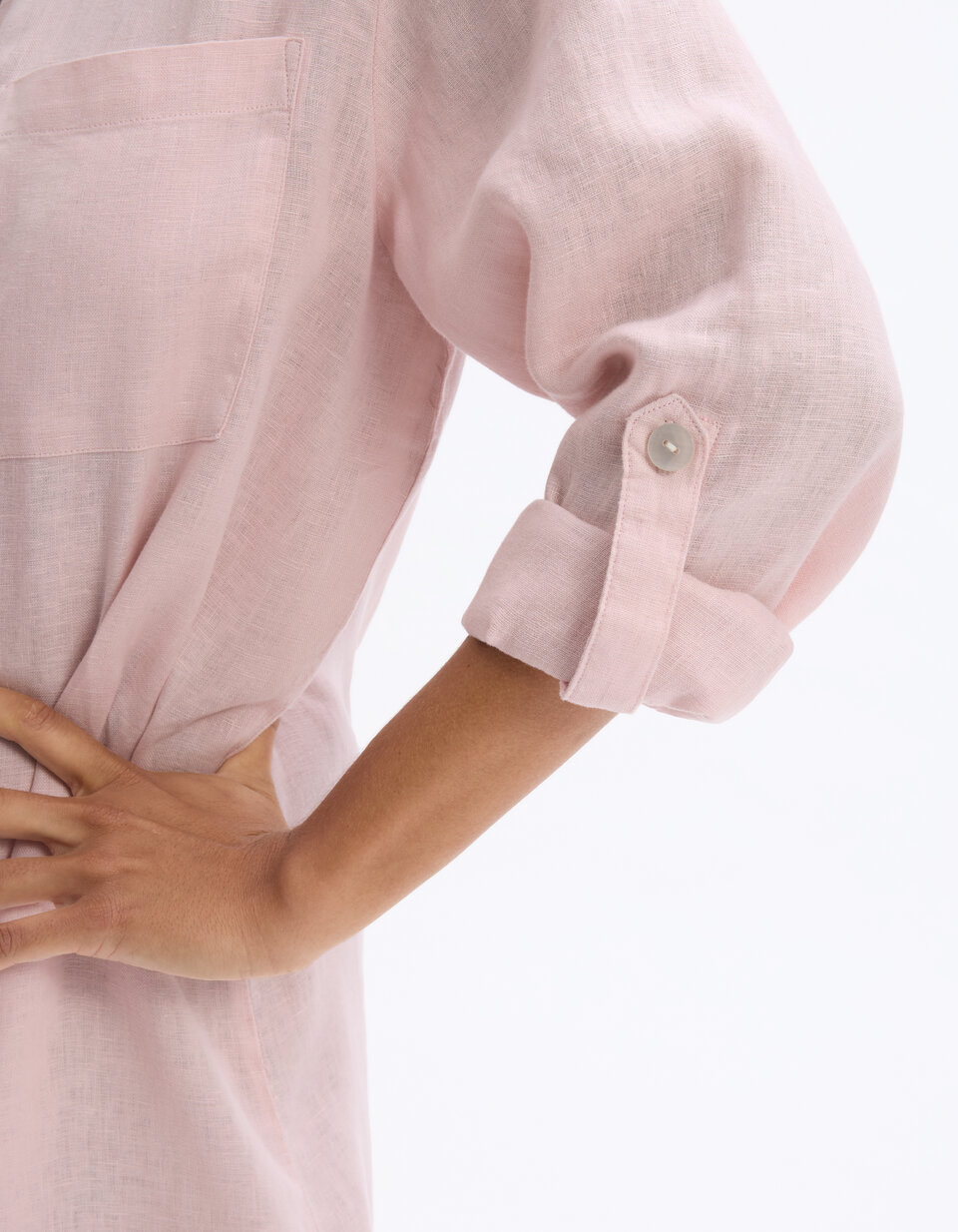 Robe longue en lin - rose | celio be camaïeu