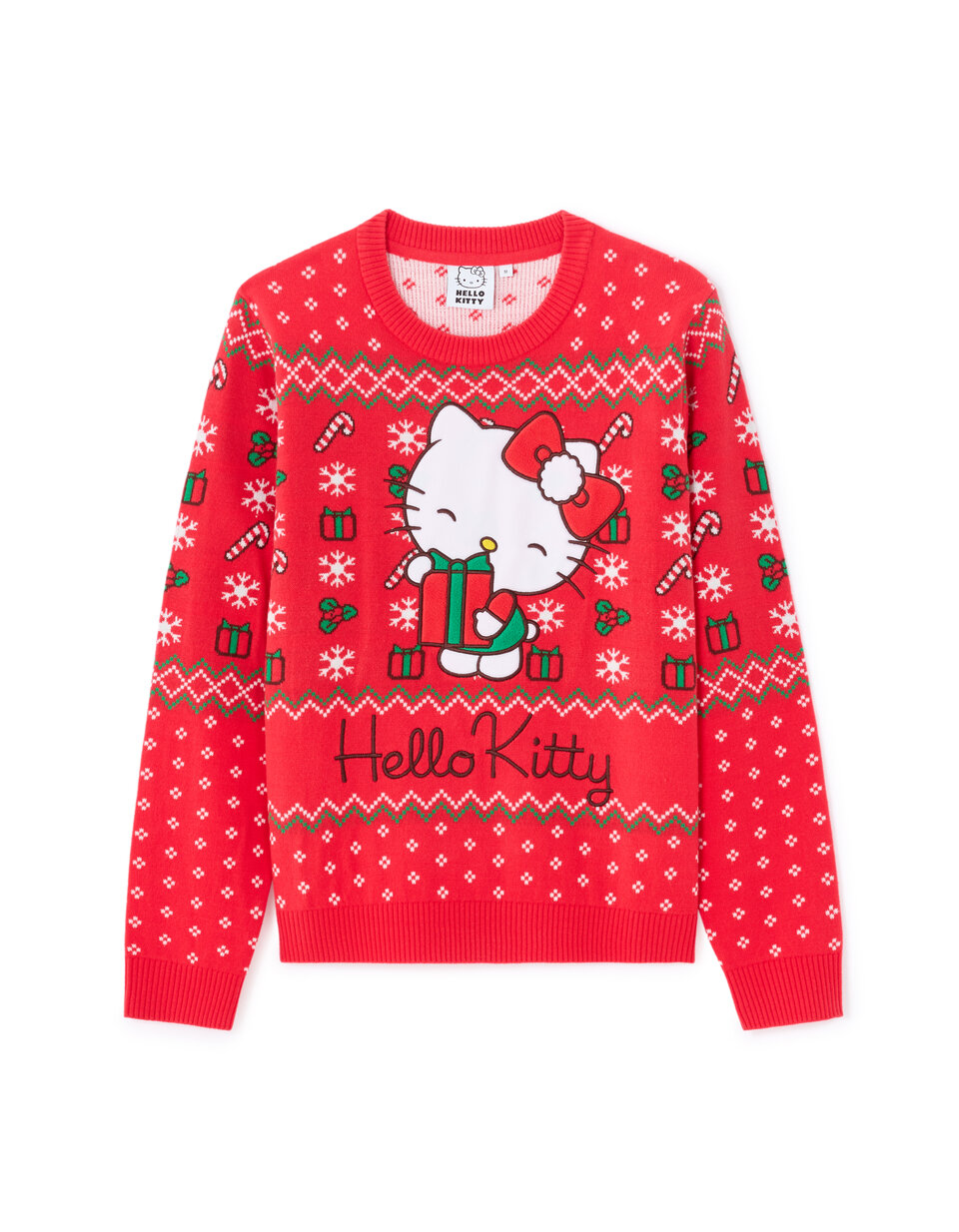 Hello Kitty - pull de Noël rouge pour femme | celio be camaïeu