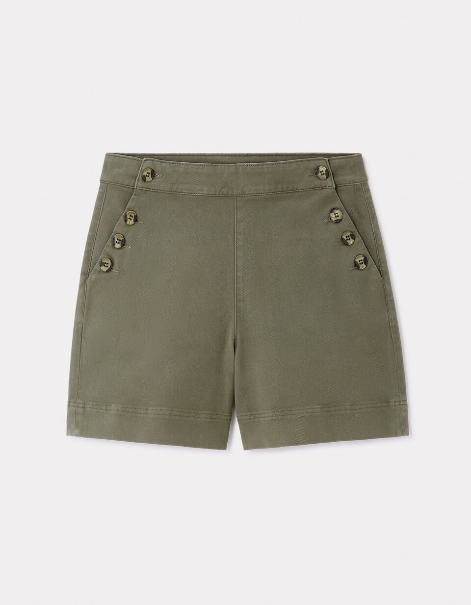 Short flat à boutons décoratifs - kaki | celio be camaïeu