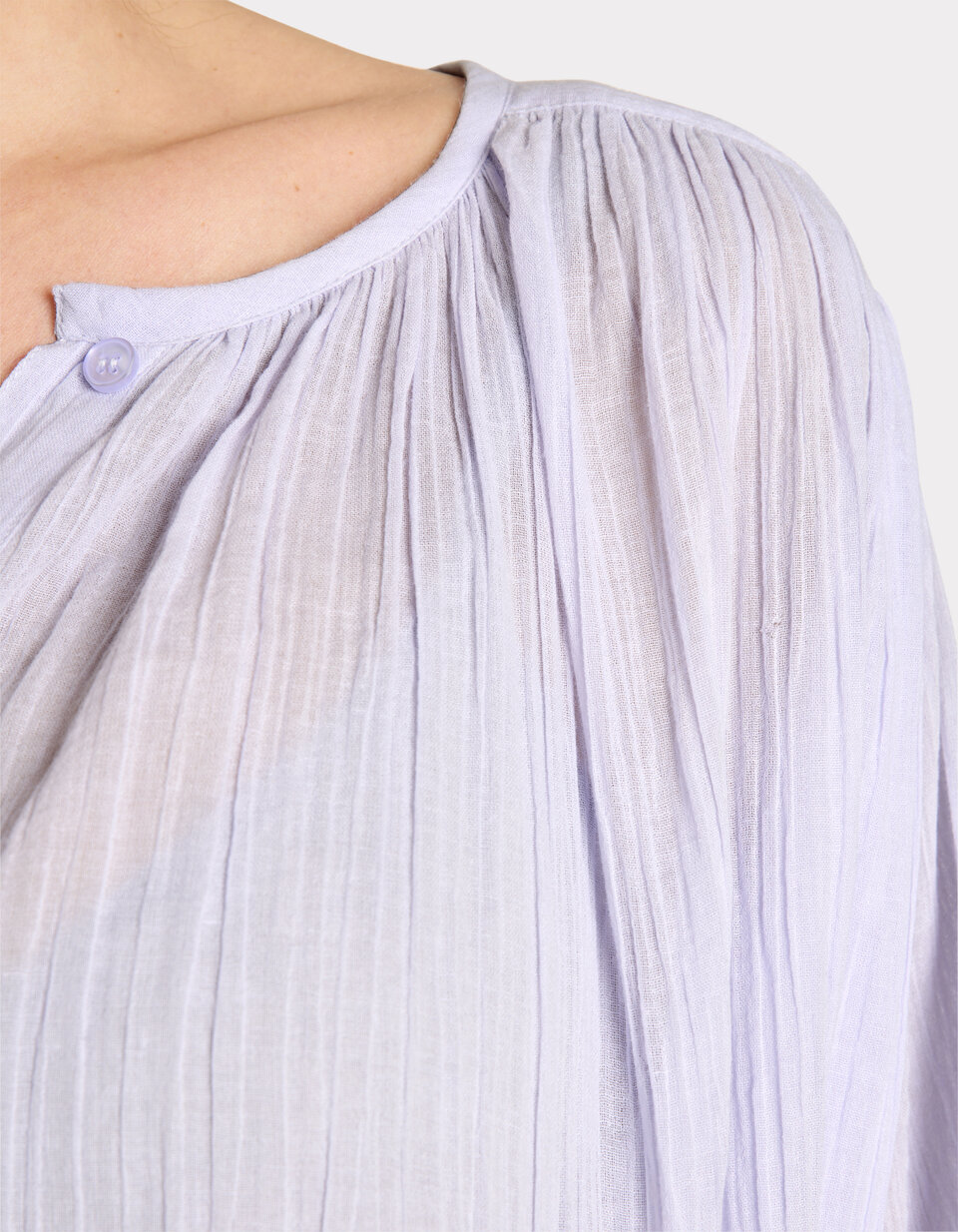 Blouse boutonnée col rond - violet | celio be camaïeu