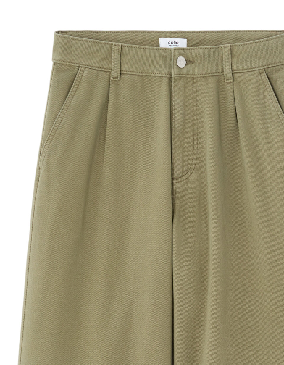 Pantalon large à plis - kaki | celio women