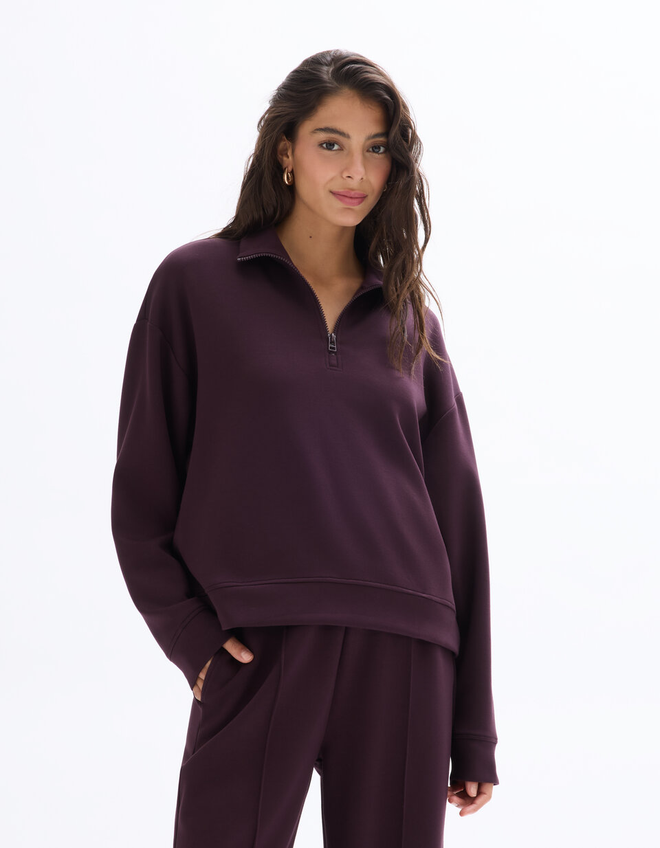 Sweat oversize - violet | celio be camaïeu