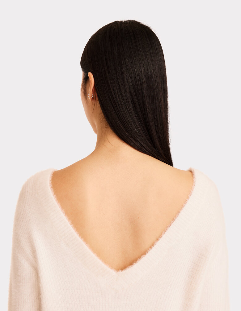 Pull duveteux décolleté dans le dos - écru | celio be camaïeu