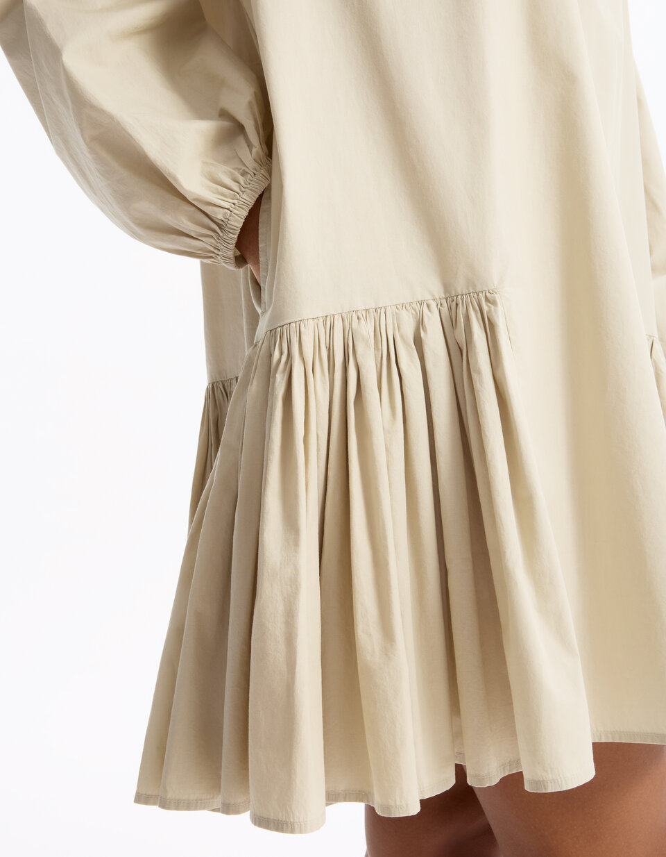 Robe courte à volant - gris | celio be camaïeu