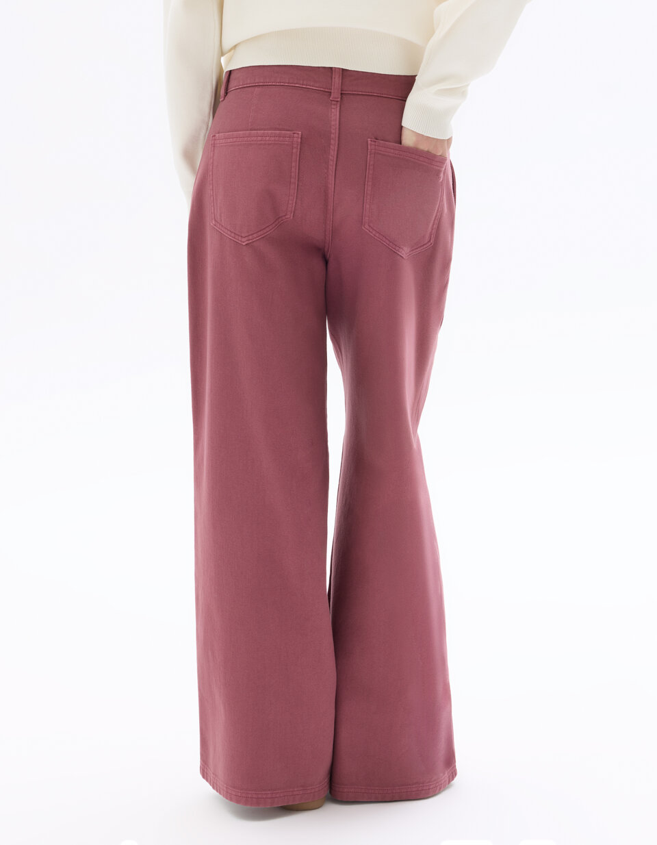 Pantalon large à plis - rose | celio women