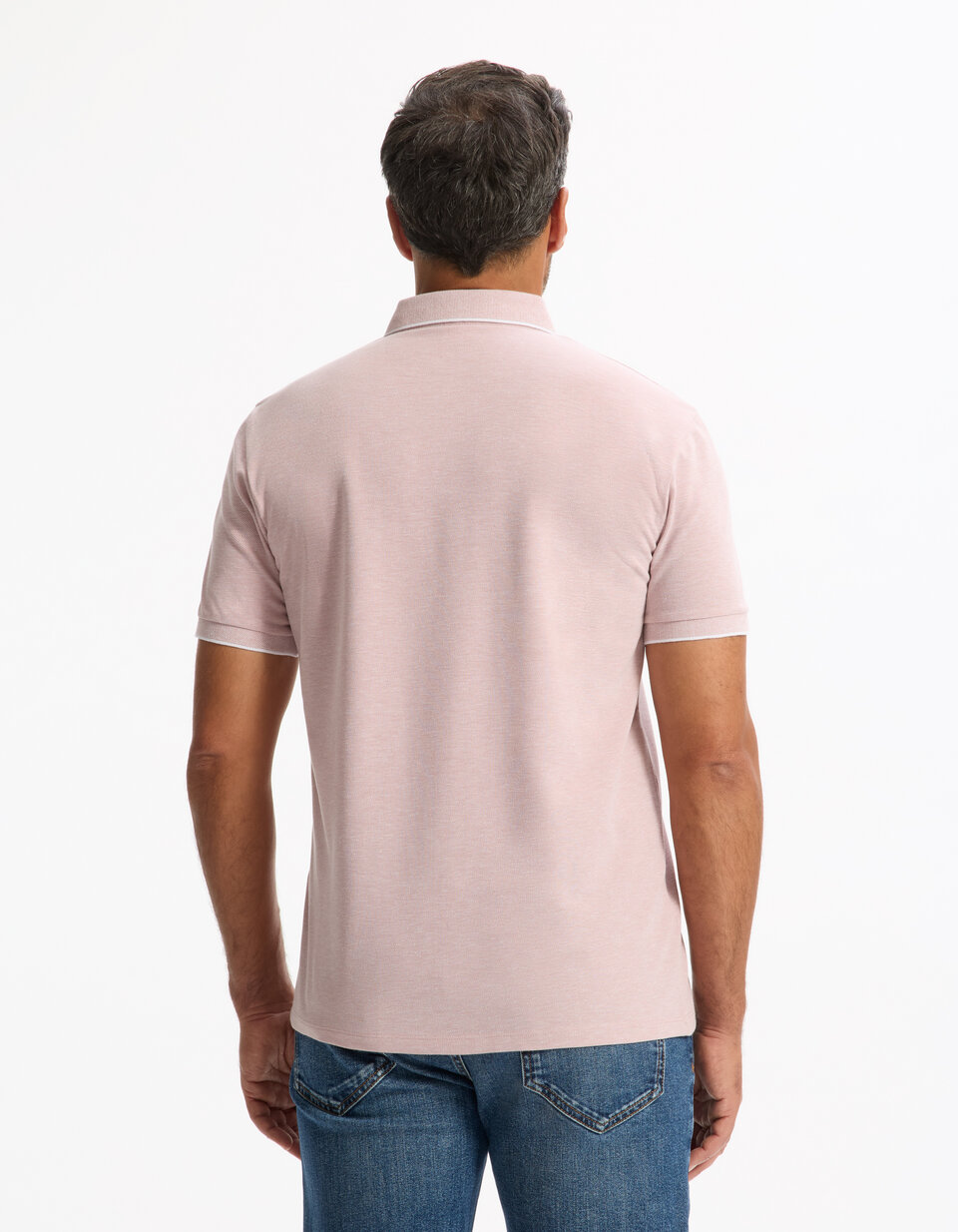 Polo regular coton mélangé - rose | celio be normal