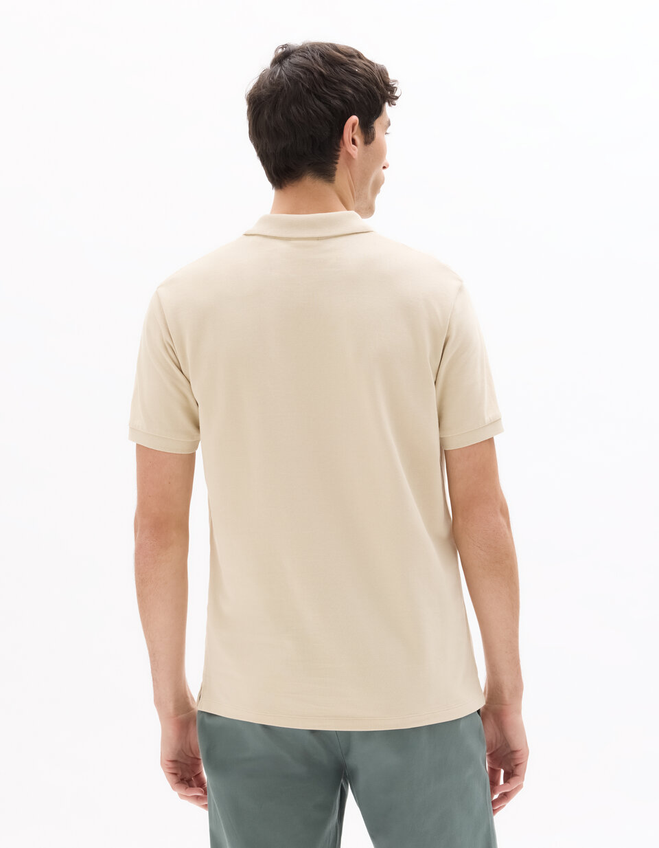 Polo piqué regular 100% coton - beige clair | celio be normal