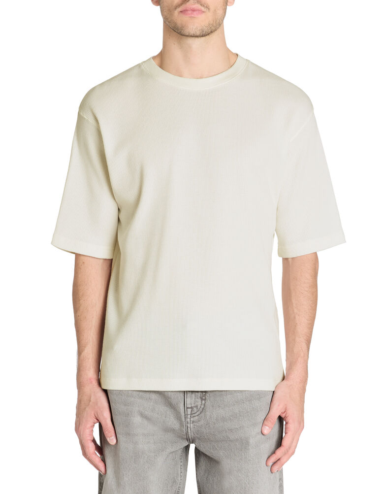 Camiseta Oversize De Cuello Redondo 100 Algodón Beige Celio Be Normal