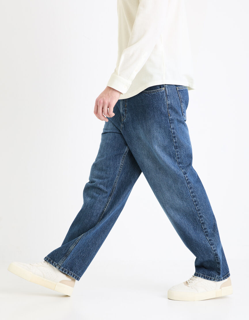 Jean Baggy En Coton Bleu Celio Be Normal