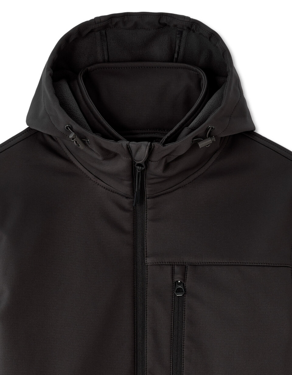Chaqueta Softshell con Capucha - Negra | celio be normal