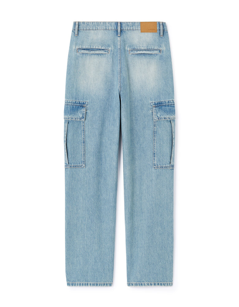 Jean Baggy 100 Coton C75 Bleu Clair Celio Be Normal