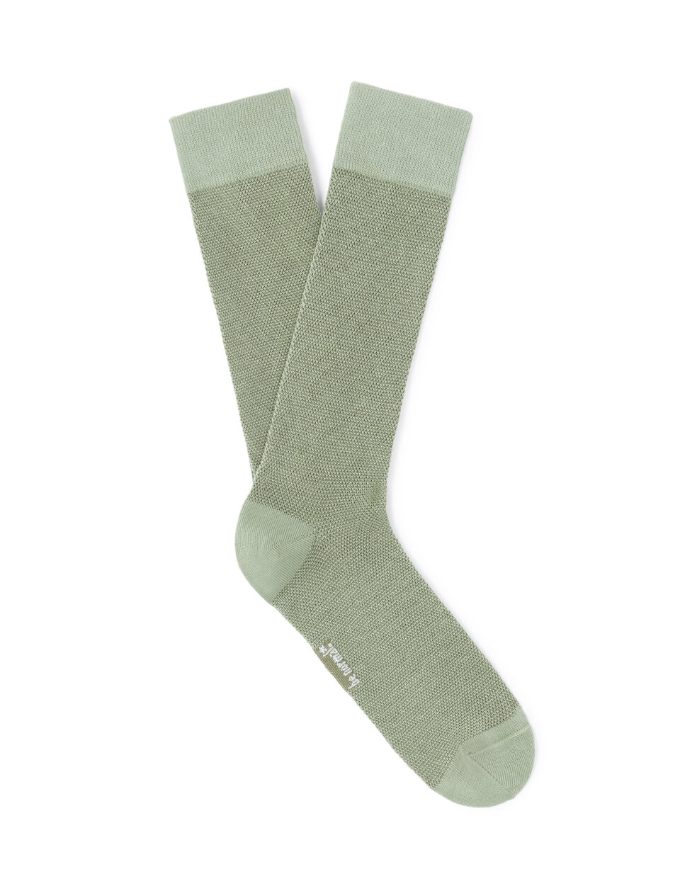 Calcetines altos de algodón elástico piqué - verde | celio