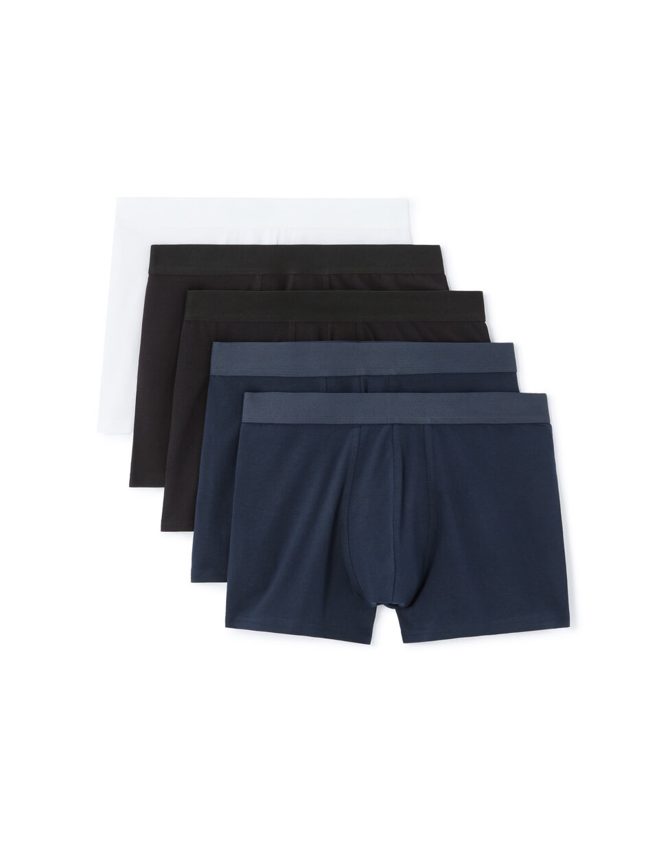 Lot de 5 boxers unis - marine, noir et blanc | celio be normal