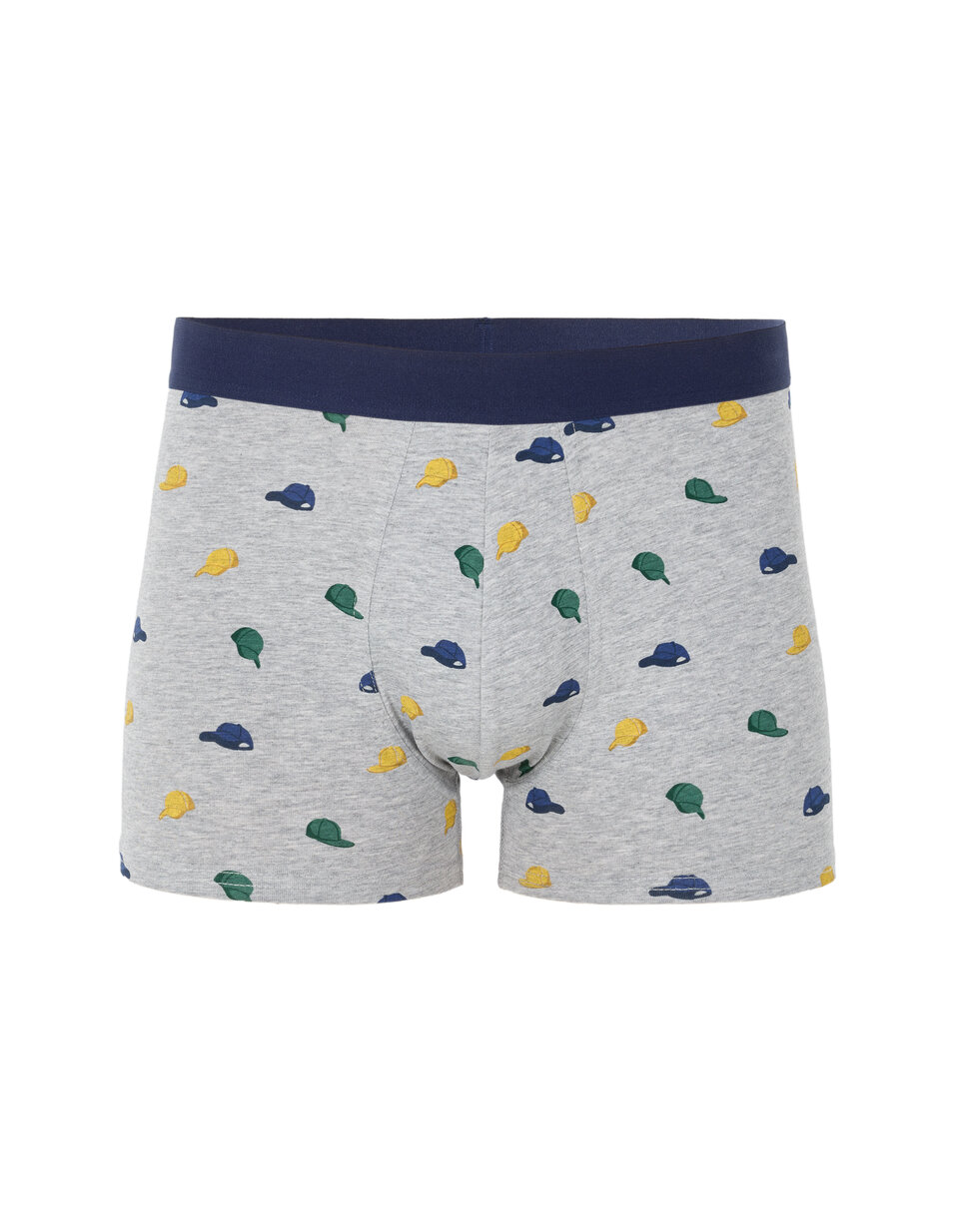 Boxer com estampado de bonés - cinzento mesclado | celio be normal