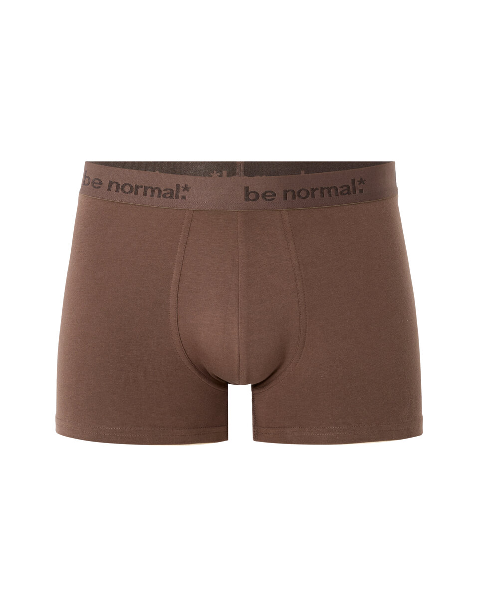 Boxer en coton stretch uni - marron foncé | celio be normal