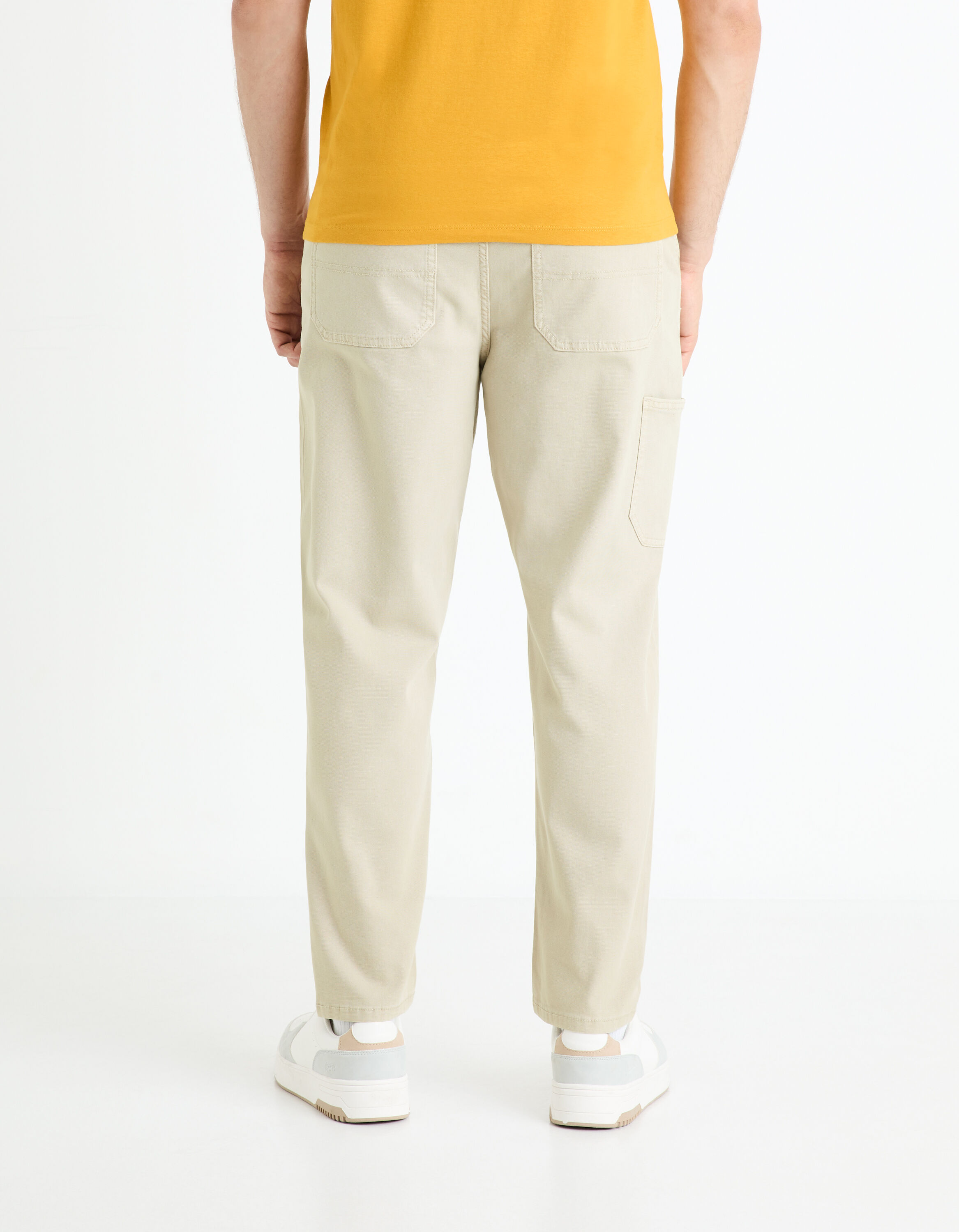 Broek Carpenter stretch katoen - beige | celio be normal