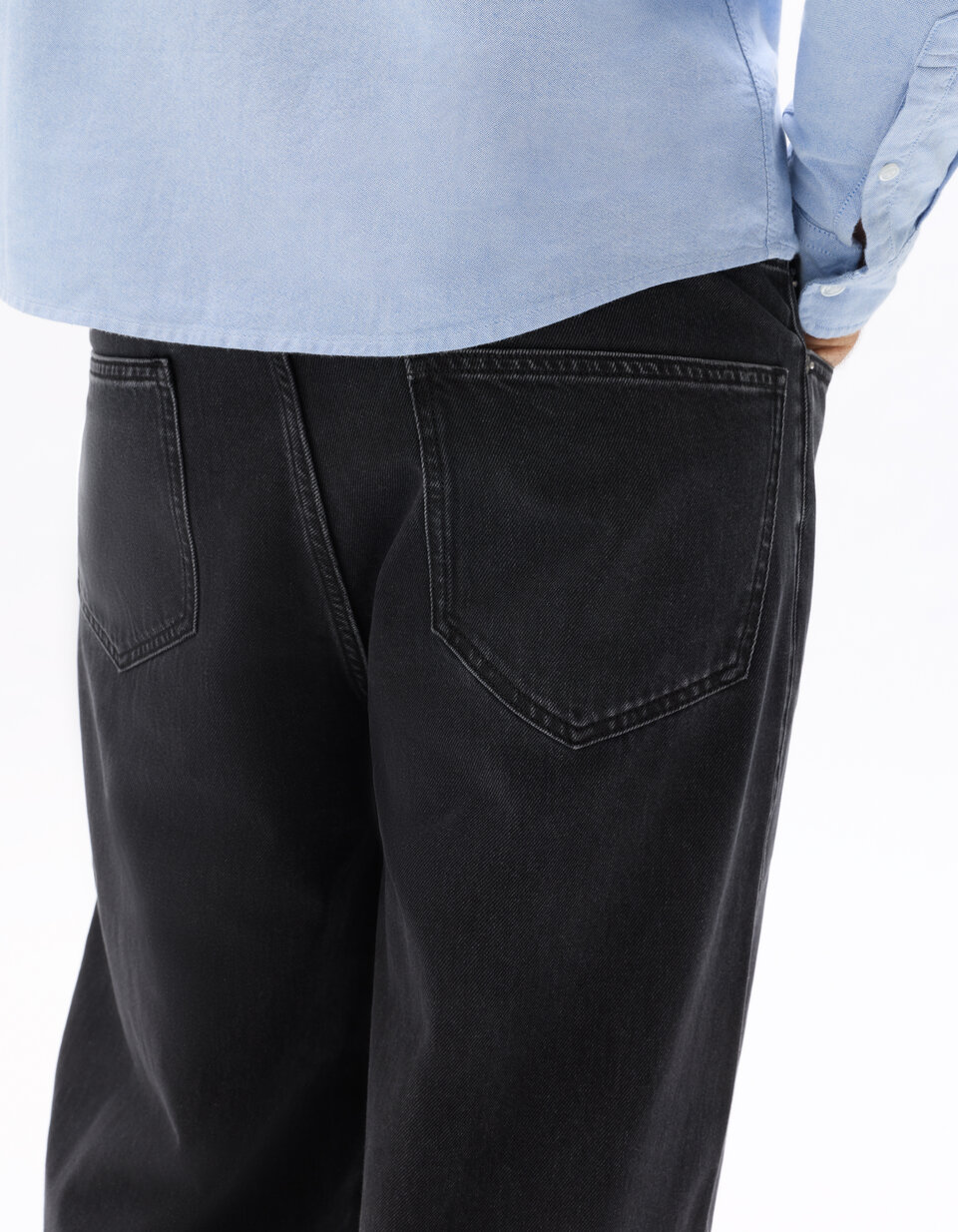 Barrel Jeans 100% Cotton - Black | celio be normal