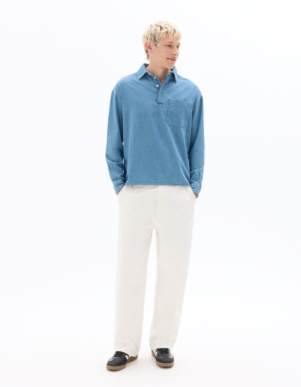Chemise vareuse en jean - double stone | celio