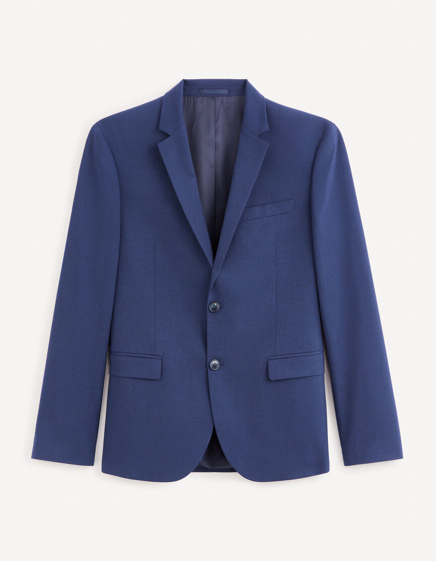Veste De Costume Slim Stretch Bleu Celio Be Normal