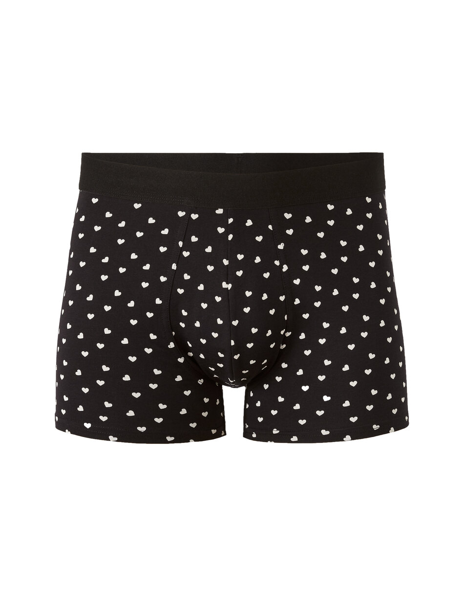 Calzoncillos bóxer con estampado de corazones blancos y negros | celio