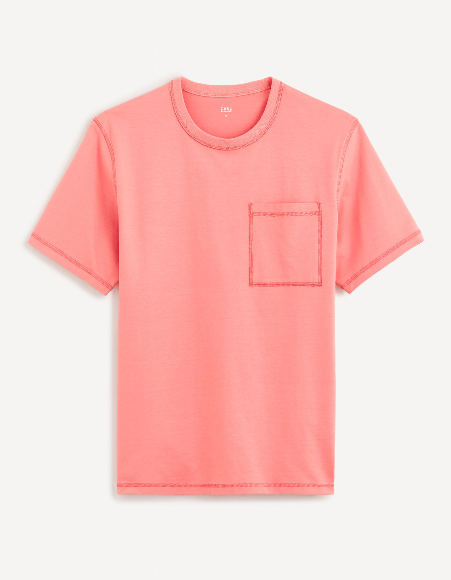 Camiseta Cuello Redondo 100 Algodón Rosa Celio Be Normal