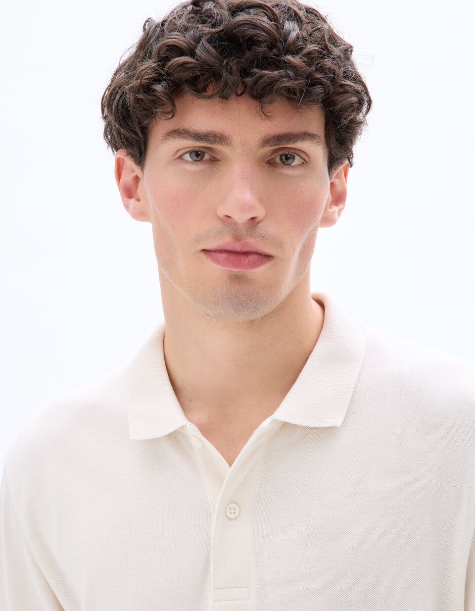 Polo piqué manga larga 100% algodón corte regular - color crudo | celio ...