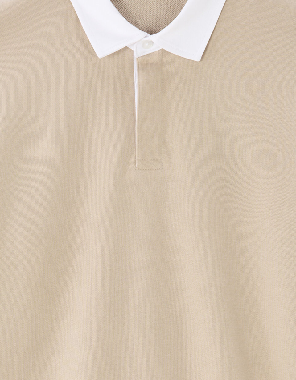 Regular plain long-sleeved polo shirt - beige | celio be normal
