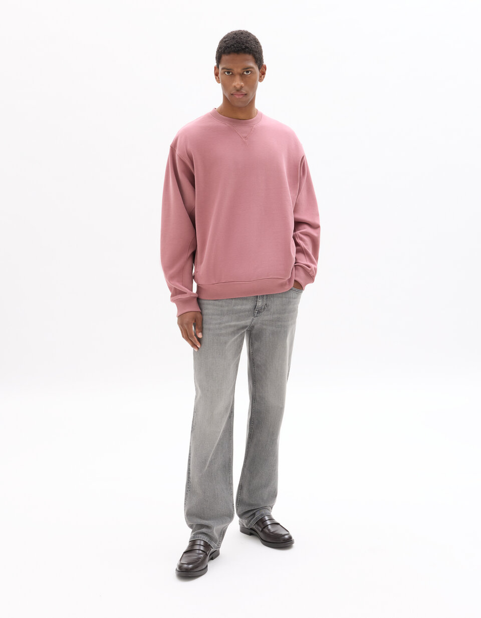 Sweat oversize col rond - rose | celio be normal