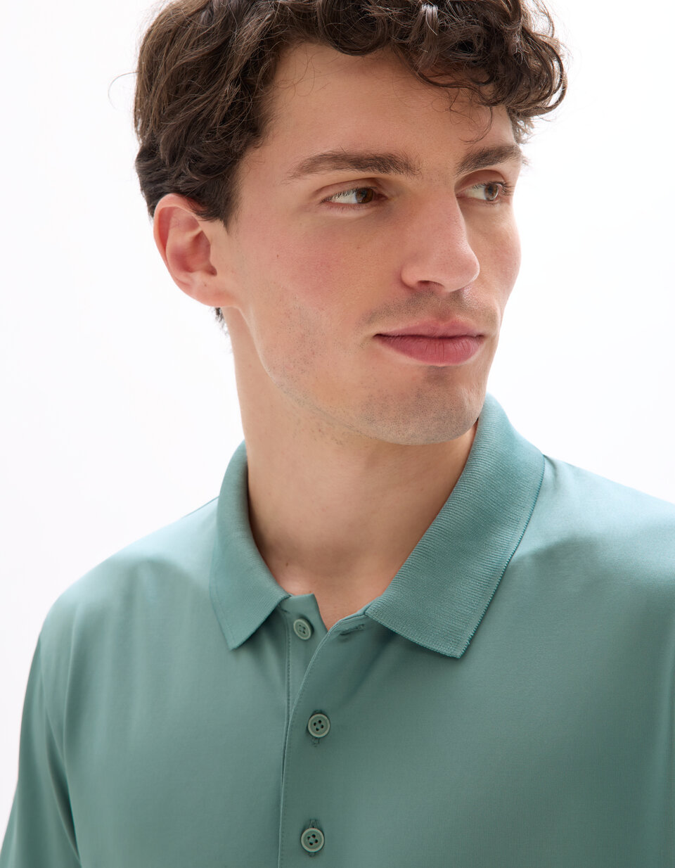 Polo regular matière technique - vert de gris | celio be normal