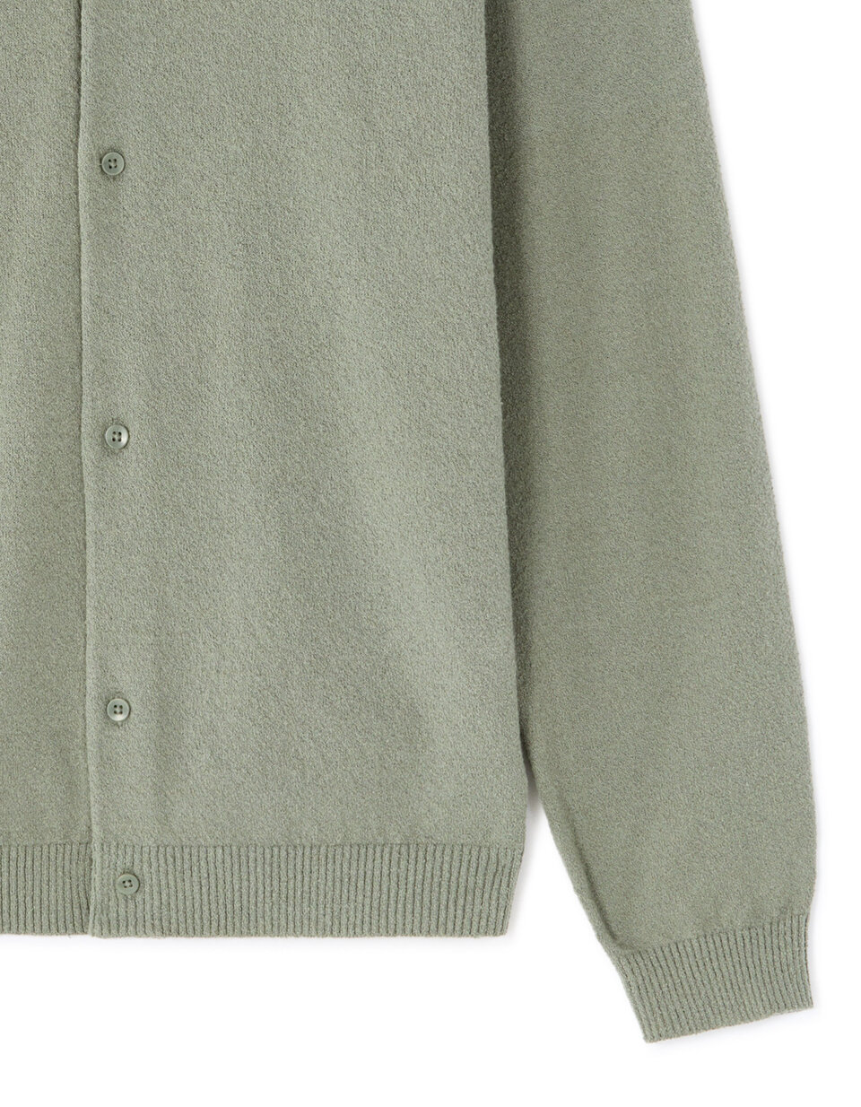 Cardigan col chemise en coton mélangé - vert | celio