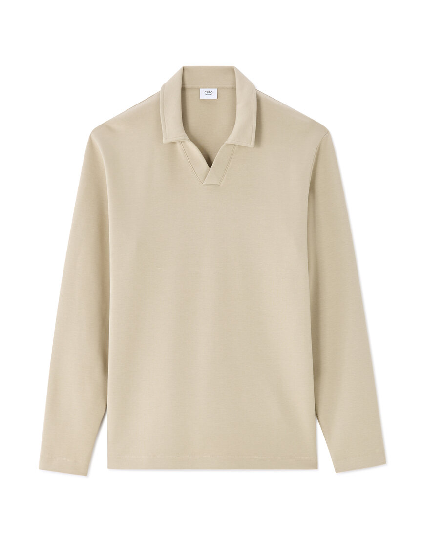 Men's Beige Polo | celio be normal