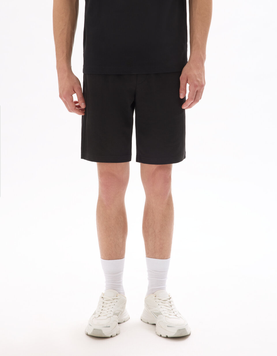 Bermuda regular coton mélangé - noir | celio be normal