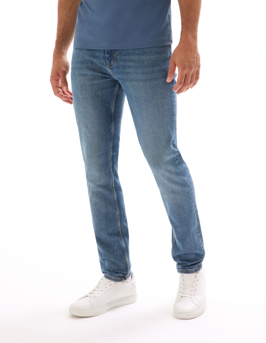 C25 Vaqueros Pitillo De Algodón Elástico Azul Celio Be Normal
