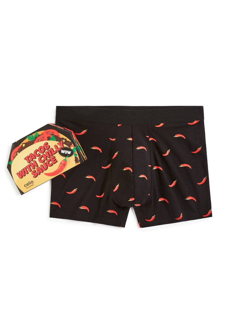 Caja de boxers con diseño de tacos - negro | celio be normal