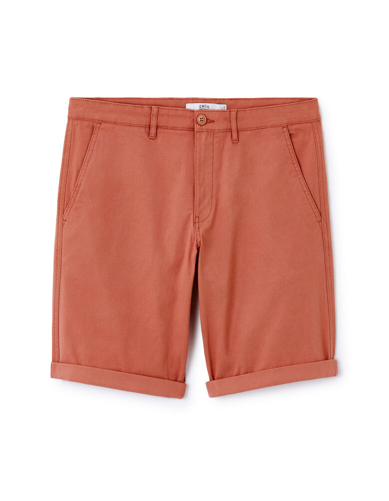 Bermuda coton stretch - marron | celio be normal