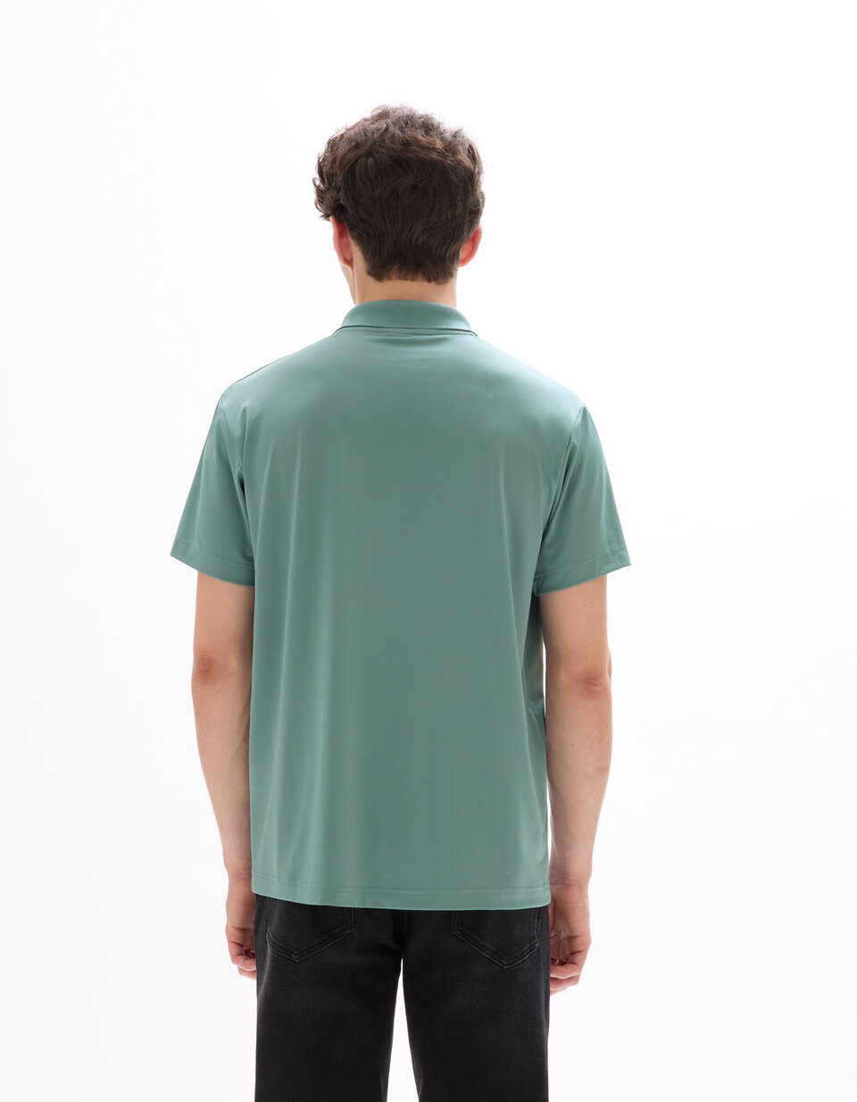 Polo regular matière technique - vert de gris | celio be normal