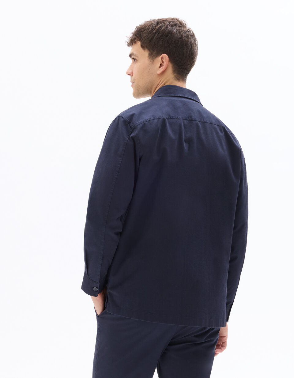Surchemise overshirt zippée unie - marine | celio be normal