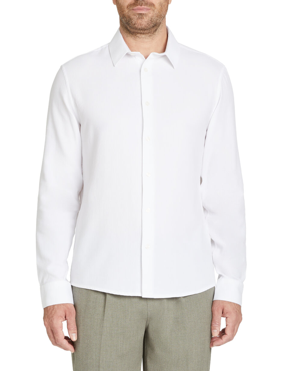 Camisa Regular Nido De Abeja 100 Algodón Blanco Celio Be Normal