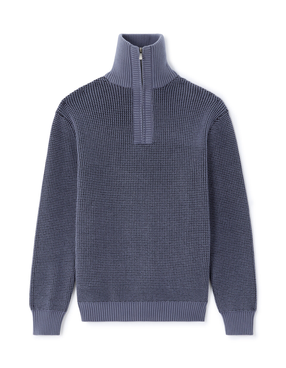 Pull gaufré col zippé relaxed - anthracite | celio be normal