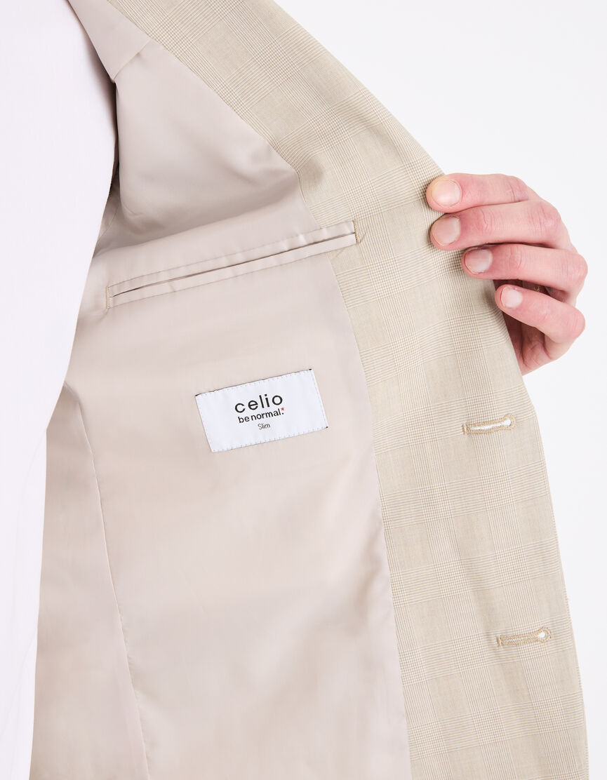 Veste De Costume Slim Beige Celio Be Normal