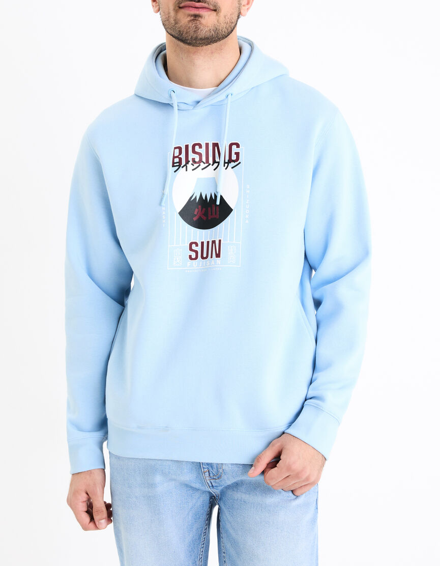 Sudadera Con Capucha Azul Claro Celio Be Normal