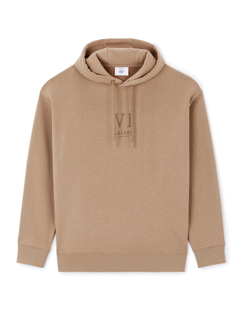 Arcane - Sweat à capuche beige | celio be normal