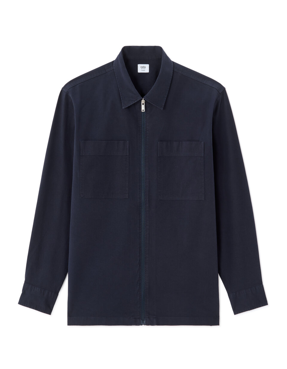 Surchemise overshirt zippée unie - marine | celio be normal
