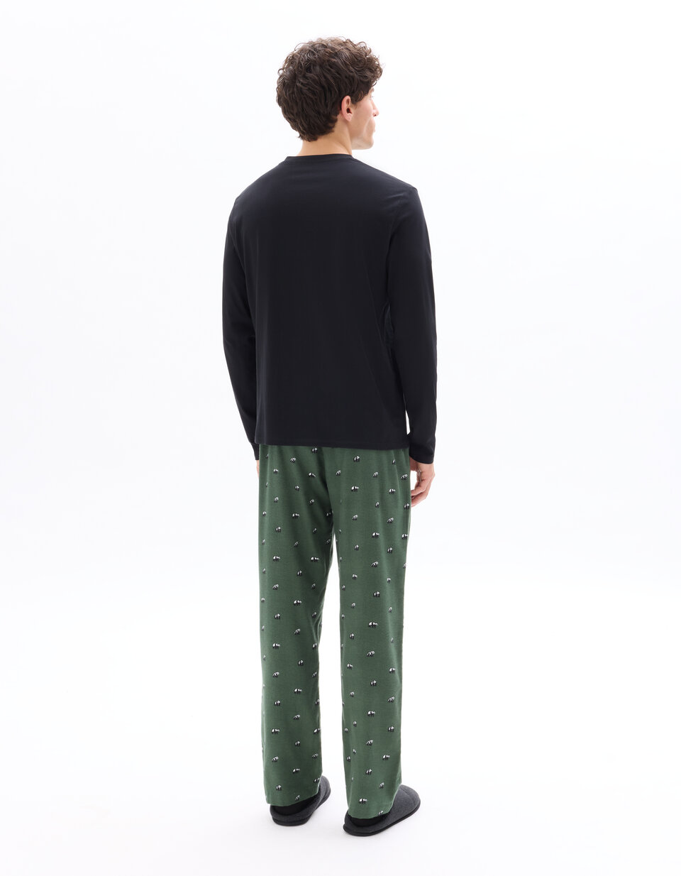 Panda print pyjama top and trousers - khaki | celio be normal