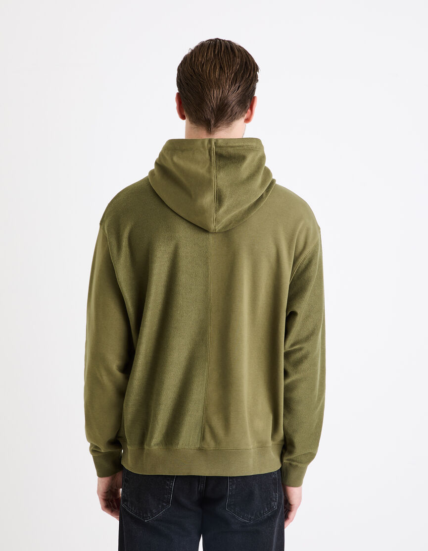 Sudadera Con Capucha Bicolor Caqui Celio Be Normal