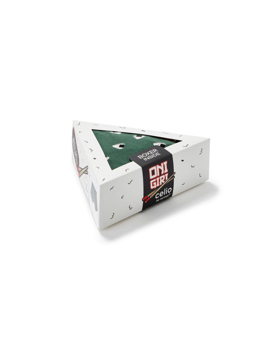 Onigiri Christmas Boxer Gift Set - Green | celio be normal