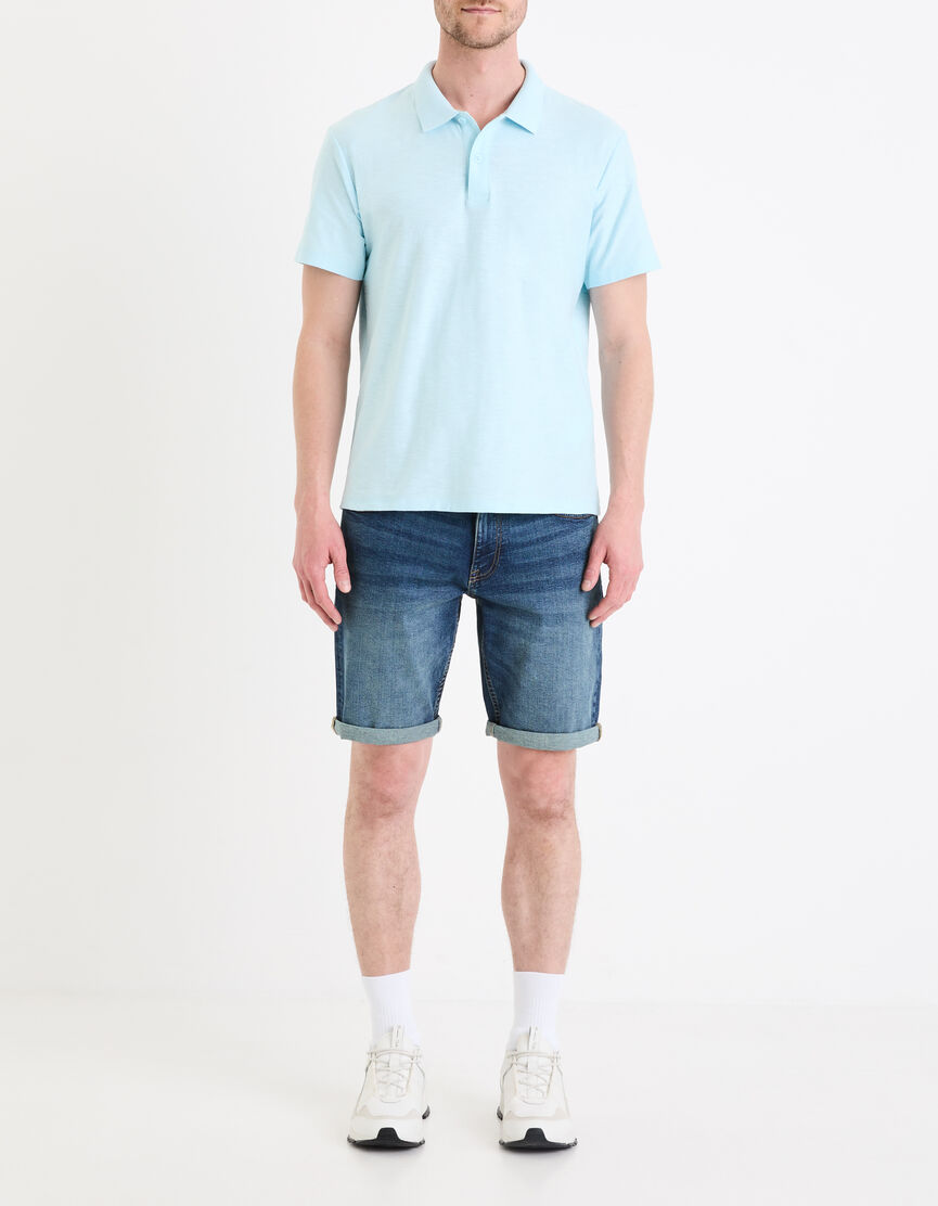 Bermuda En Jean Bleu Celio Be Normal