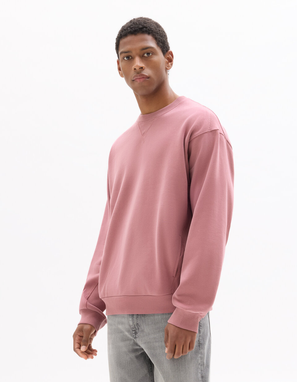 Sweat oversize col rond - rose | celio be normal