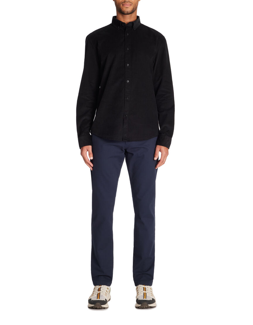 Camisa Casual Regular De Algod N Negra Celio Be Normal